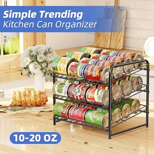 G Can Rack Organizer Stackable Can Storage Dispenser Holds Up To 36 ...