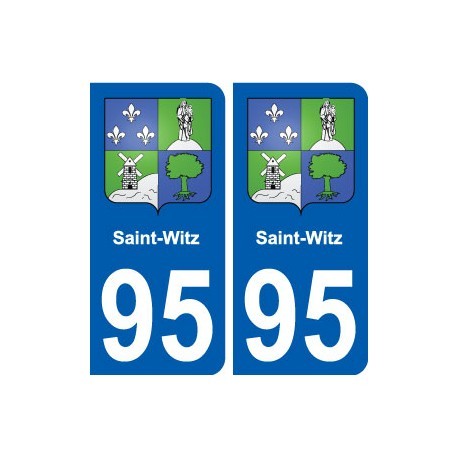 95 Saint-Witz blason autocollant plaque stickers ville droits | eBay