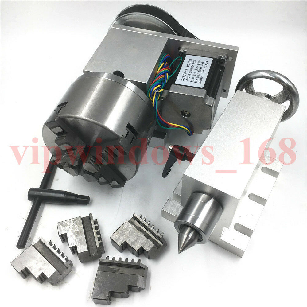 Tailstock Rotary 4th A Axis Nema34 Stepper Motor Rotation Axis &100mm ...