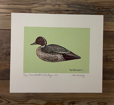 WTDstamps - 1975 MASSACHUSETTS - State Duck Stamp Print **TOM HENNESSEY ...