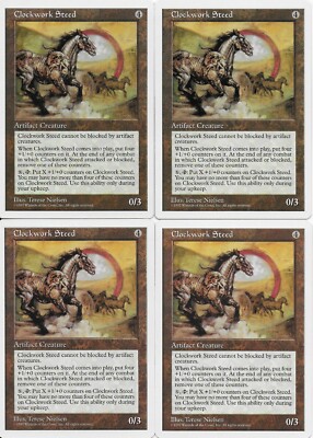 MTG: CLOCKWORK STEED 5th Edition UNCOMMON; played, Excellent condition ...