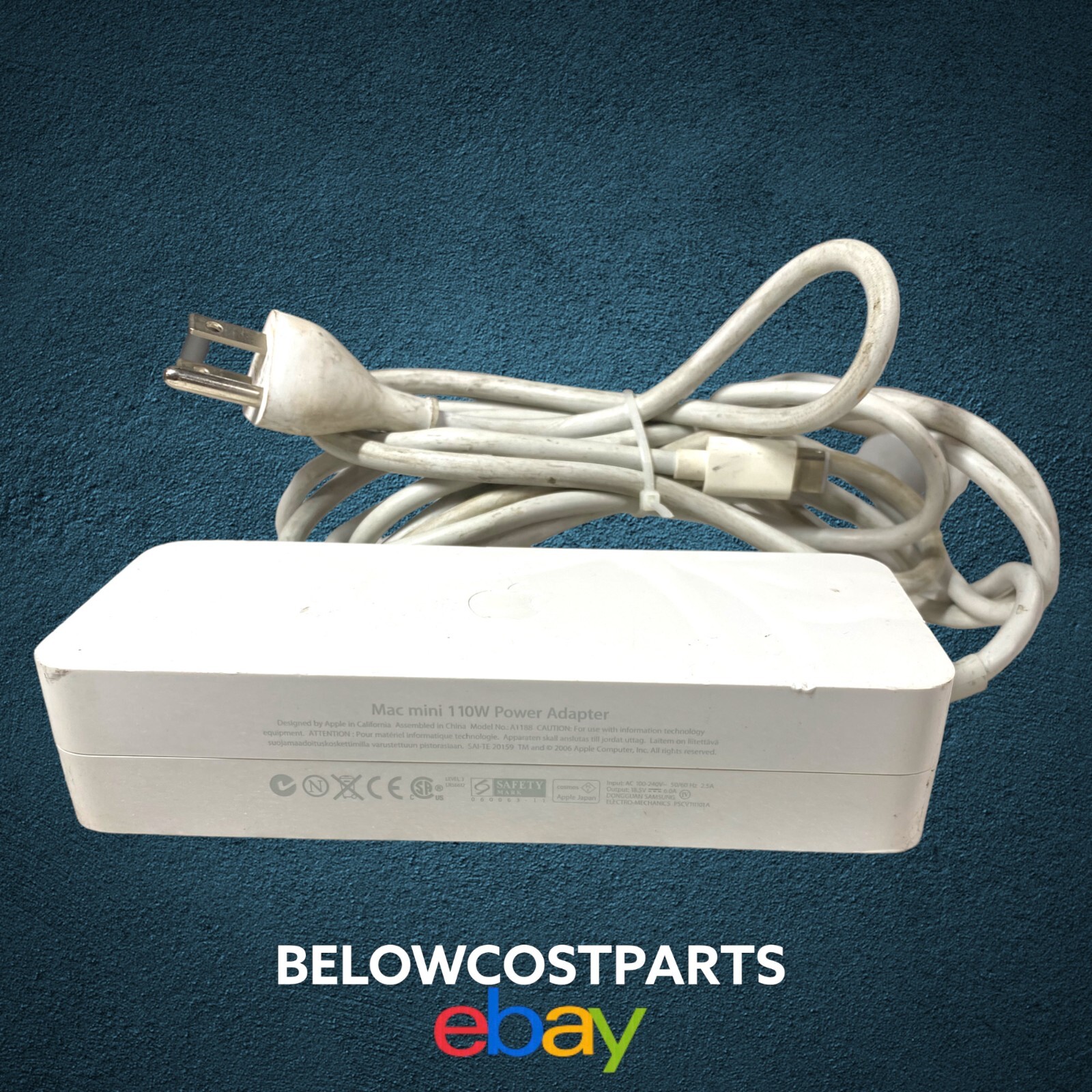 Apple A1188 White 110W Portable Corded Electric Power Adapter For Mac ...