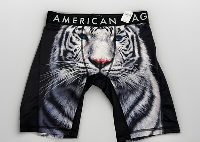 Men’s American Eagle 9” Flex Boxer Brief, Snow leopard print, M (32-34 ...