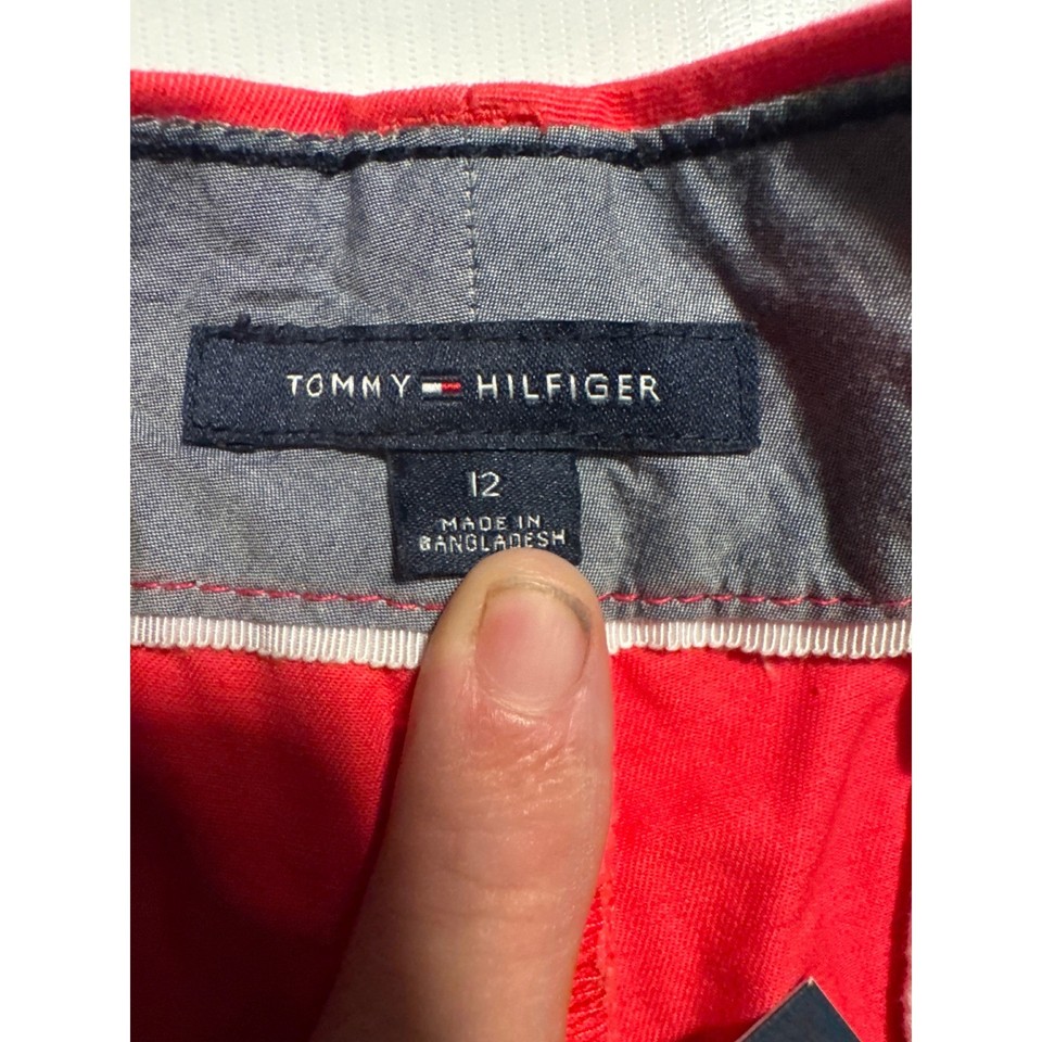 Tommy Hilfiger Women's Pink Chino Shorts Size 12 5 Inch Inseam NWT | eBay