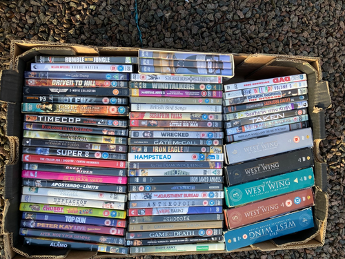 JOB LOT -LARGE BOX OF DVDs ALL FROM HOUSE CLEARANCE INC. BOXSETS ETC ...