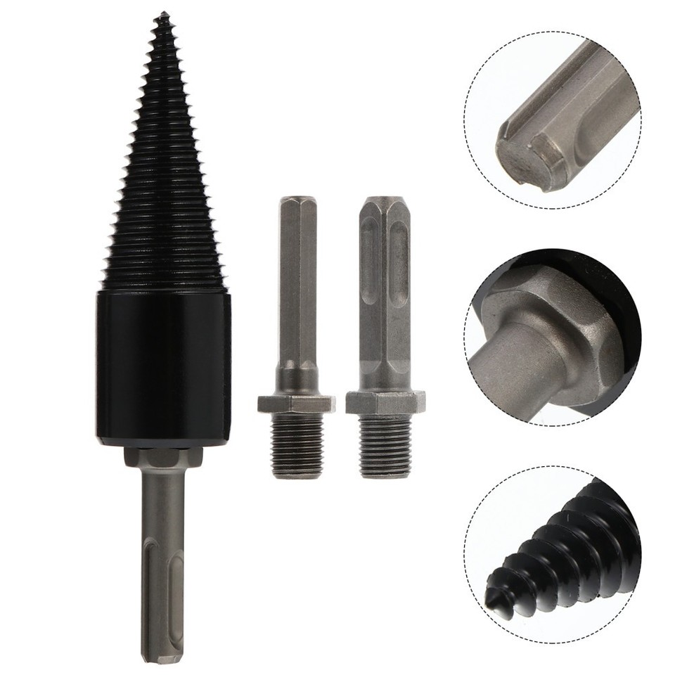 1 Set Wood Splitting Drill Bit High Steel Drill Screw Cone Driver ...