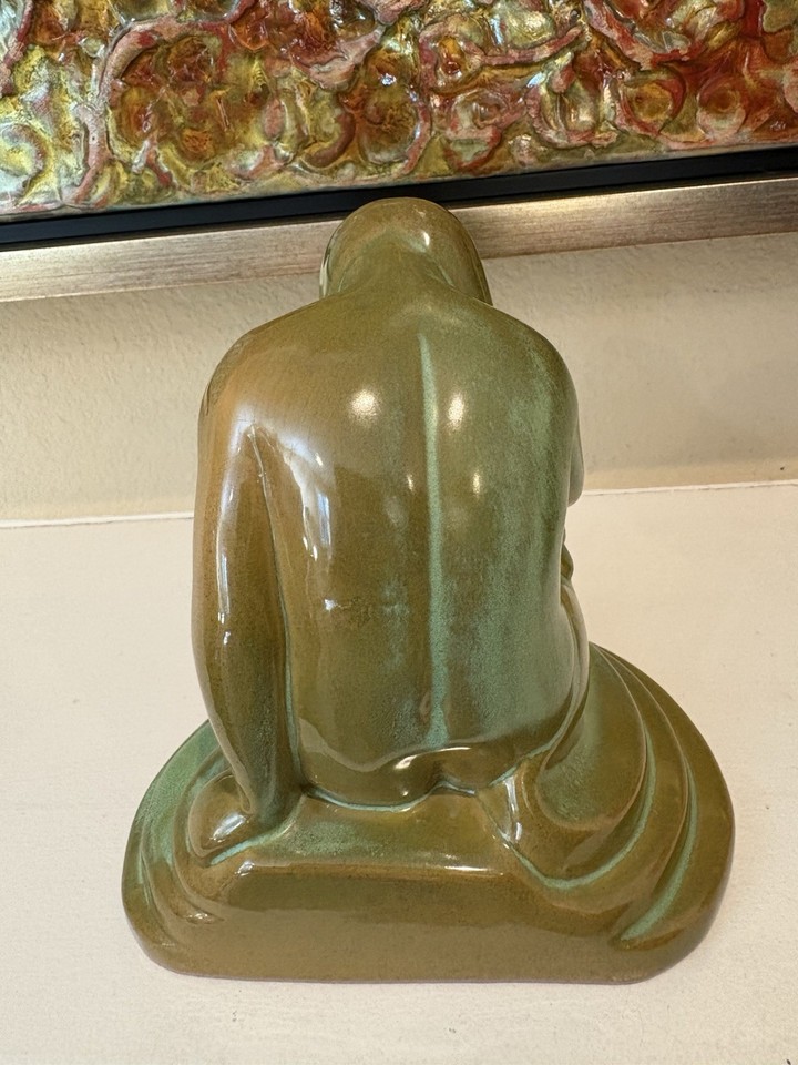 ‘Weeping Lady’ Bookends - Frankoma ~1976 EXTRAORDINARY Emerald Green ...