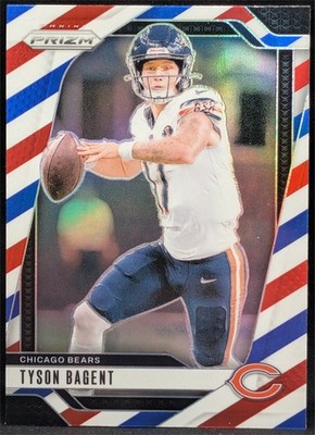 2024 Panini Prizm Red White and Blue Parallel #46 Tyson Bagent Chicago ...