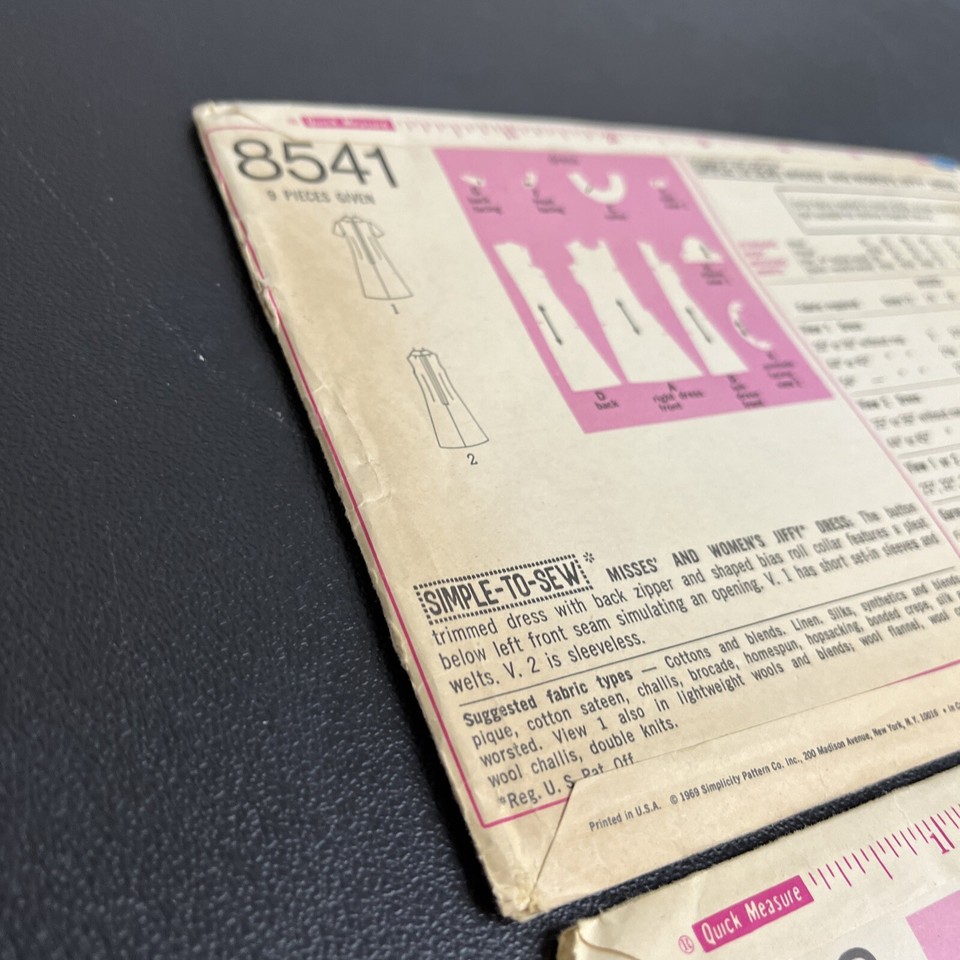 Simplicity Jiffy Pattern 8541 And Simplicity Dress Pattern 8878 Miss ...