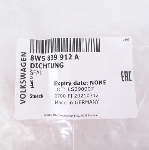 Genuine OEM VW Audi 8W5-839-912-A Door Seal 2017-18 A4 | eBay
