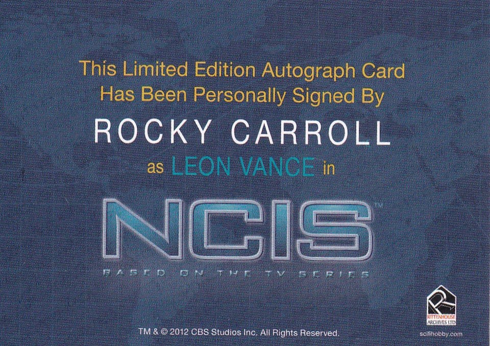 NCIS 2023 Autograph Card Expansion Pack - The Rocky Carroll Autograph ...