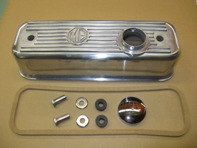MG Alloy Valve Cover Setup w gasket + hardware for 1962-67, 1975-80 MGB ...