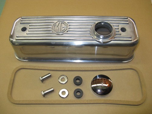 MG Alloy Valve Cover Setup w gasket + hardware for 1962-67, 1975-80 MGB ...