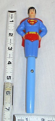 DC COMICS SUPERMAN LIGHT UP VINYL FLASHLIGHT STICK FIGURE WORKS | eBay