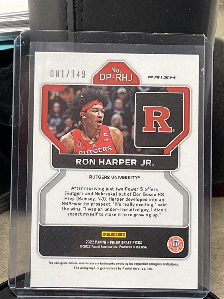 2022-23 RON HARPER JR PANINI PRIZM DRAFT PICKS RC AUTO BLUE /149!! | eBay