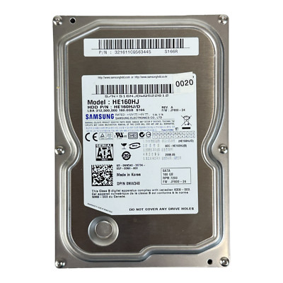 Samsung HE160HJ (HE160HJ/D) REV.A FW:JF800-24 (S166R) 160gb 3.5" Sata ...