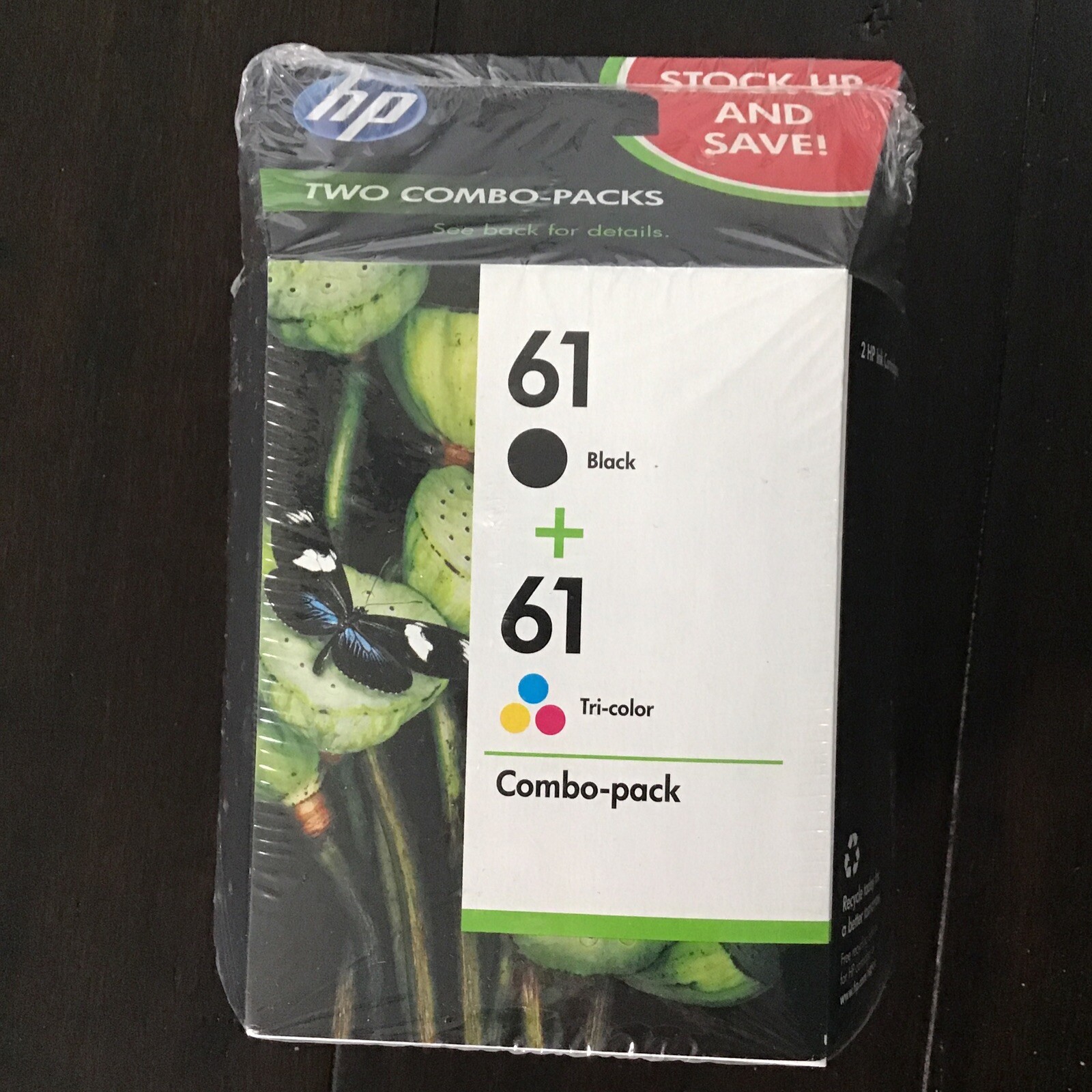 Genuine HP 61 BLACK + 61 TRICOLOR Combo Pack SET OF 4 Ink Cartridges | eBay