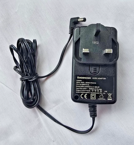 Sagemcom MSA-C0500IS12.0-18E-ZZ AC/DC Power Adapter 12V 0.5A for sale ...
