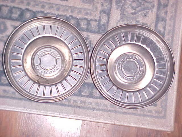 2x 1954 Packard Clipper 10" Stainless Steel Hubcaps Wheel Covers Molded ...