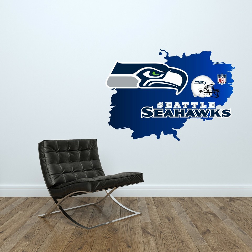 Seattle Seahawks Custom Logo Wall Decal NFL Football Decor Sport Vinyl ...