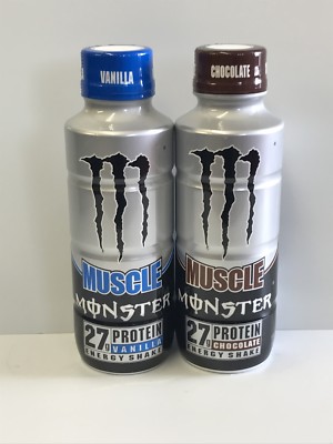 Monster Muscle Energy Shake 15oz Bottles.DISCONTINUED Chocolate ...