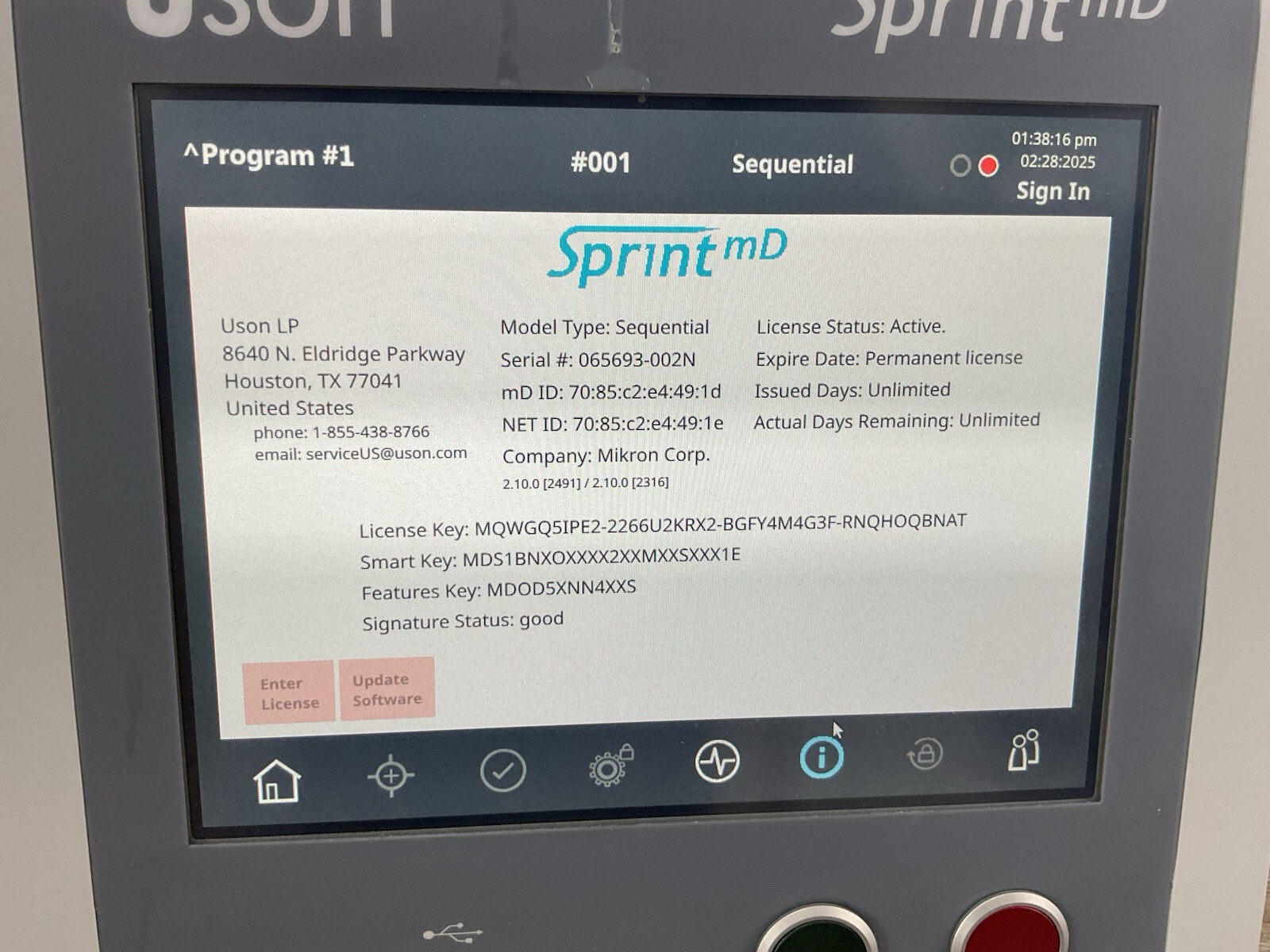 USON Sprint mD Multi-Channel High Pressure Leak Tester w/ Power Supply ...