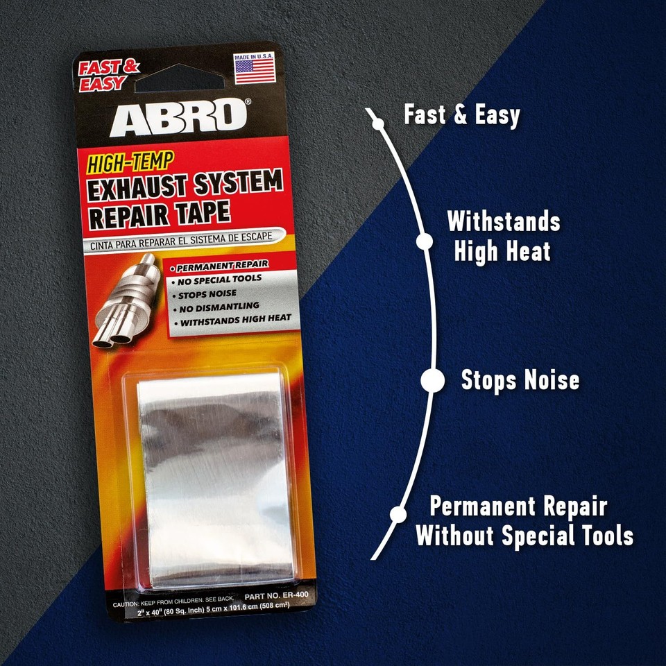 ABRO Exhaust Tape Muffler Repair Kit High Temp Aluminum Bonding Agent ...