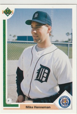 Mike Henneman Tigers Relief Pitcher 1991 Upper Deck # 386 10 yrs in MLB ...