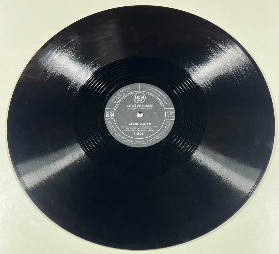 Alain Vanzo : La Marseillaise / Le rêve passe RARE DISQUE 78 RPM 12 ...