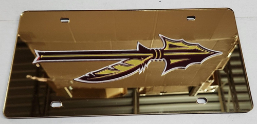 Florida State Gold Mirrored NCAA with "Spear" Wincraft Laser Tag ...