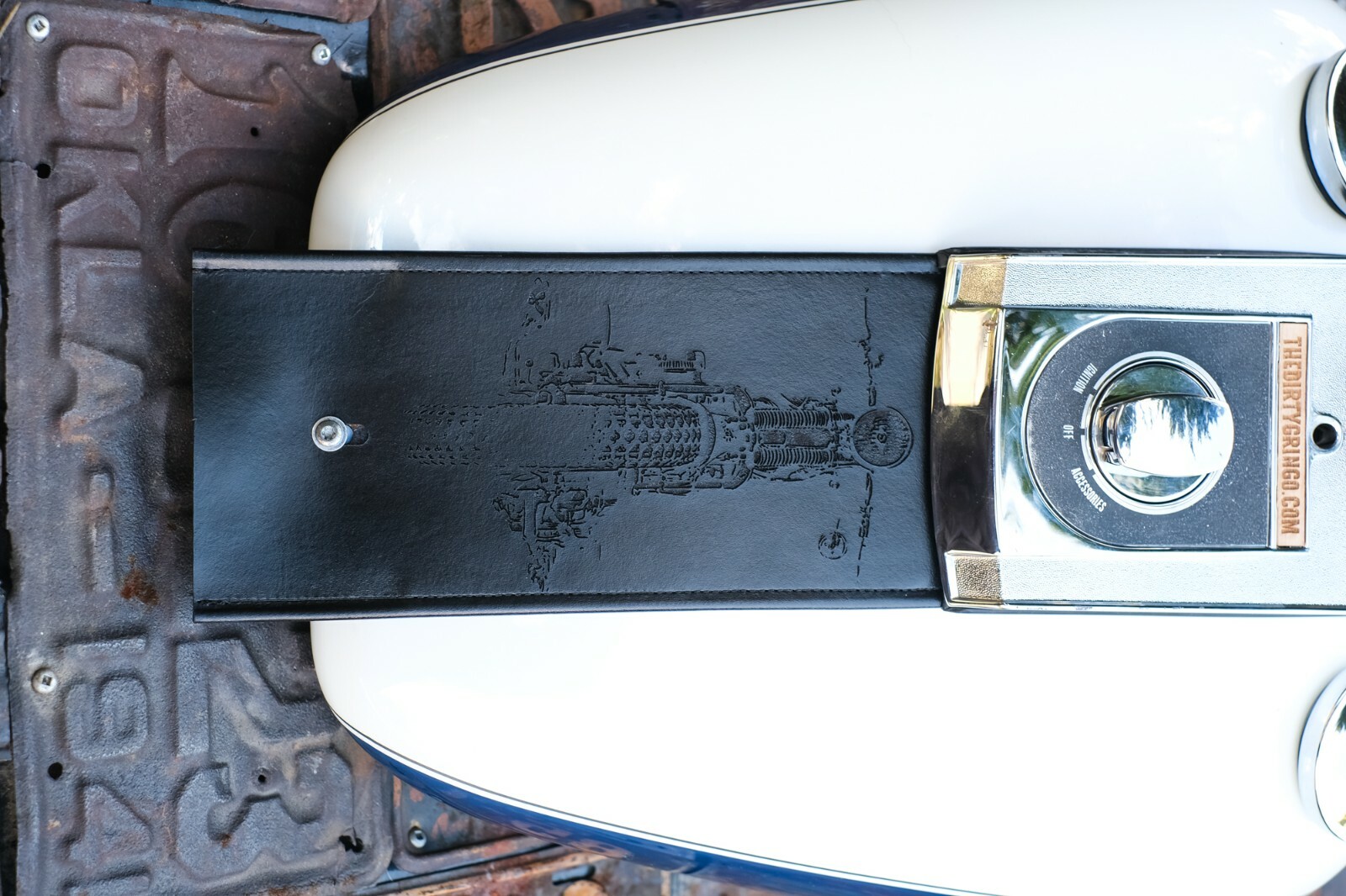 Harley Davidson Leather Fuel Gas Tank Panel Bib Black Old School ...