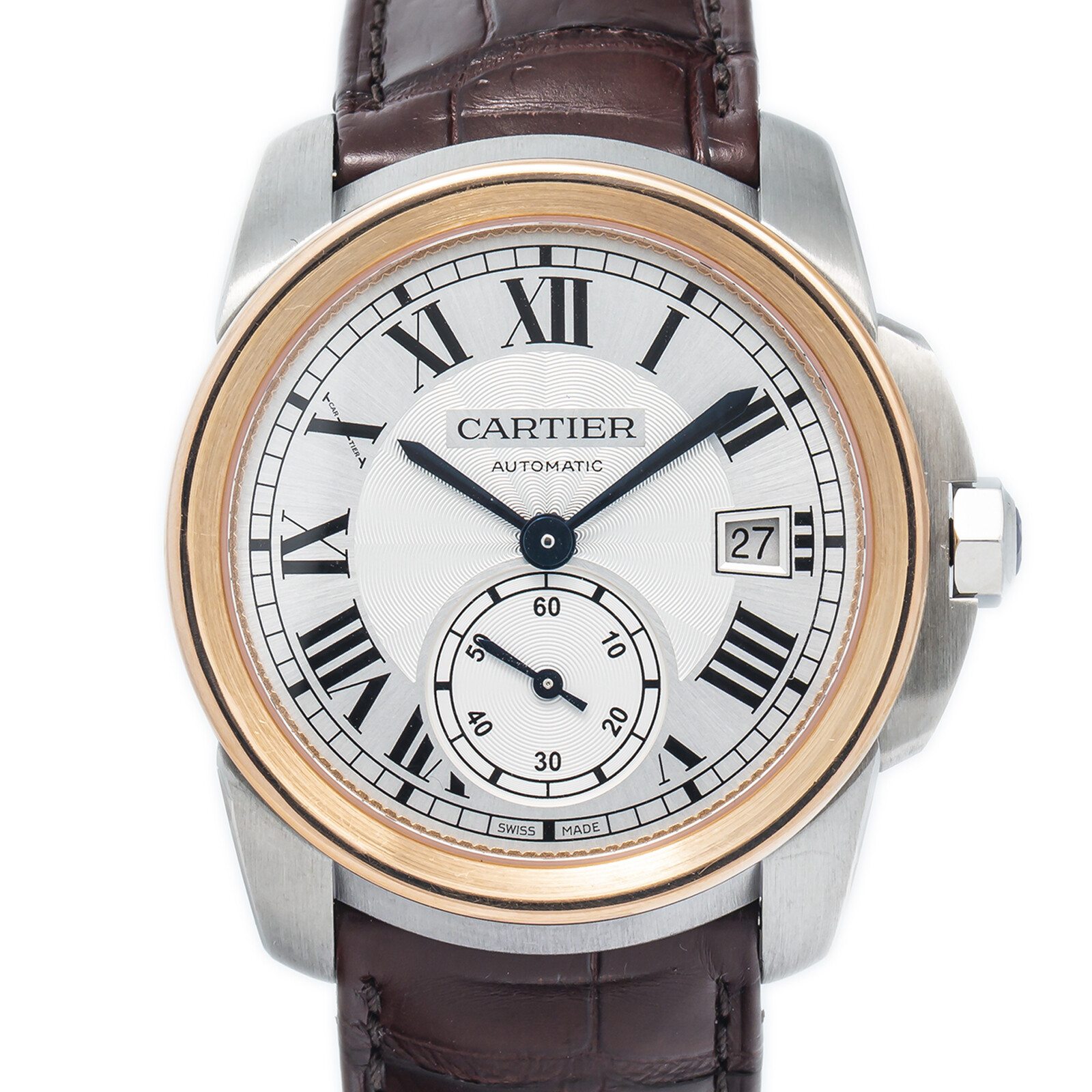 Cartier calibre De Cartier 3756 W2CA0002 NEW 18k Rose Gold Steel Watch ...