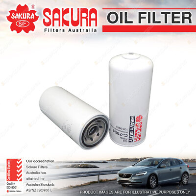 Sakura Spin-On Oil Filter for DAF CF85 XF95 12.6L XE I6 24V Truck 1998 ...