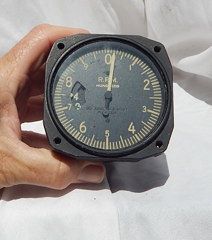 WW 2 USN USMC F6F Hellcat Fighter RPM Gauge Instrument | eBay