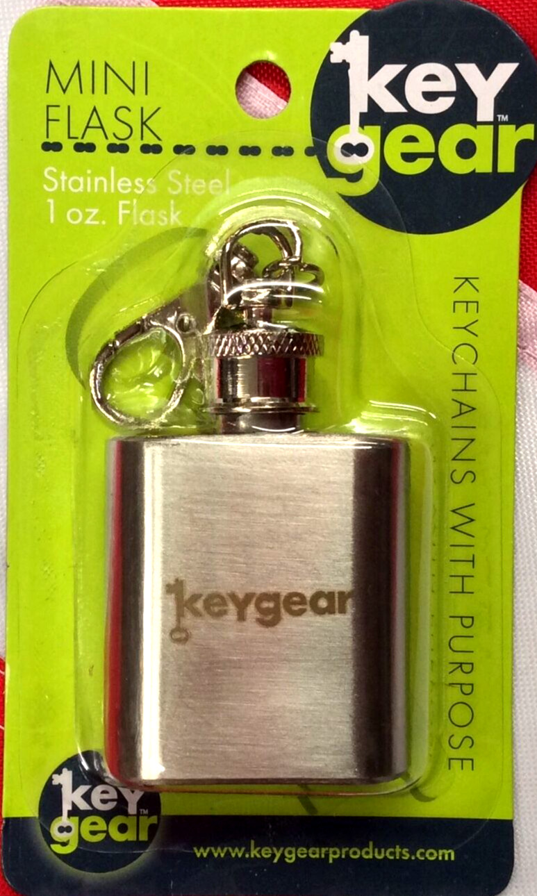 MINI FLASK 1oz novelty keygear keychain gift stainless steel UST ...