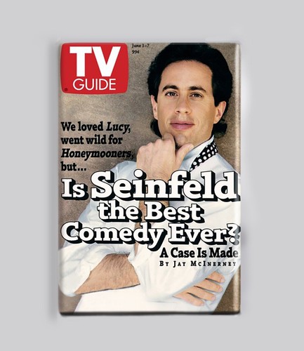 SEINFELD - BEST EVER / TV GUIDE - 2"x3" POSTER MAGNET (retro 90s show ...
