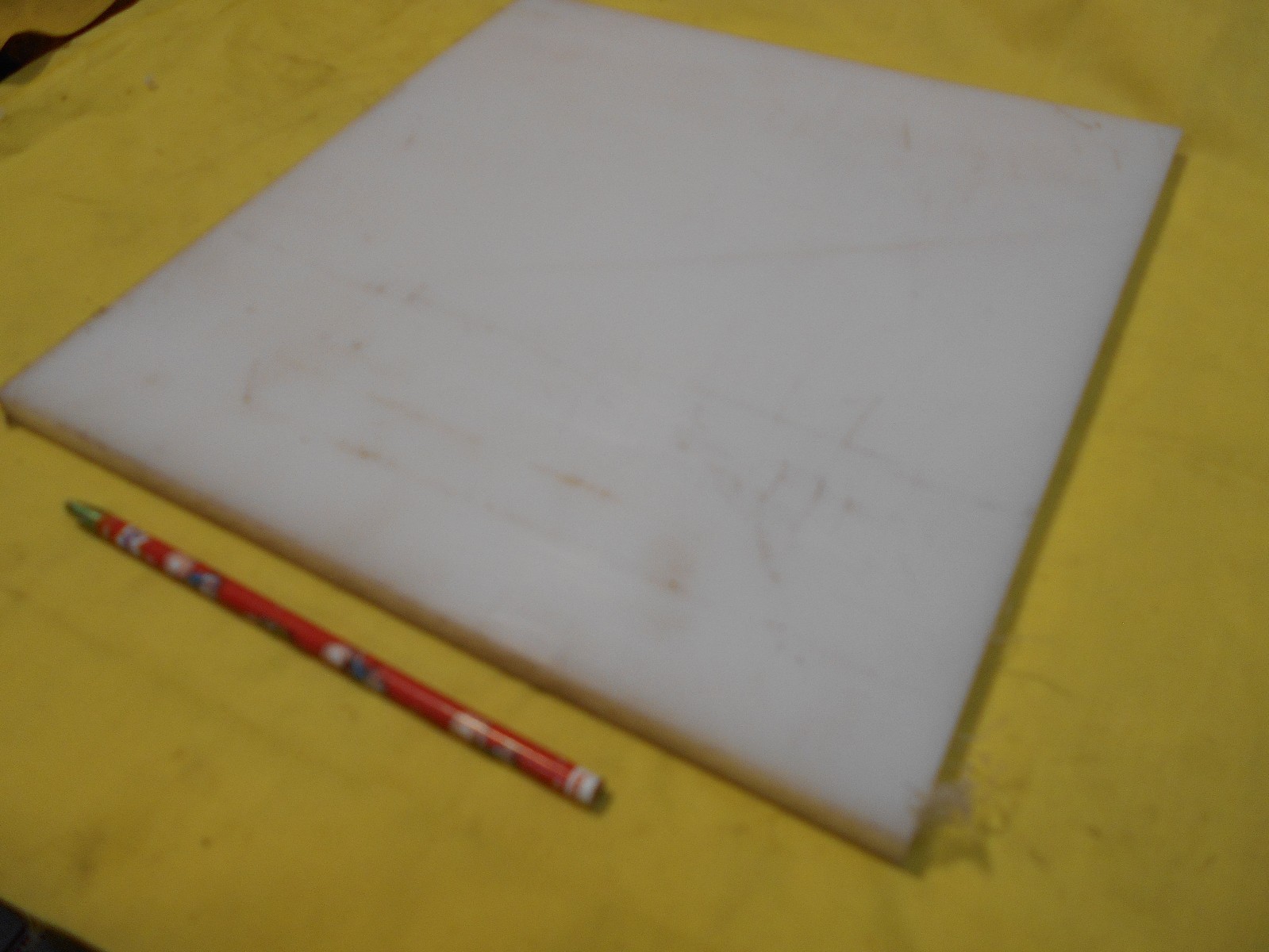 NATURAL UHMW FLAT STOCK machinable plastic square sheet bar 1/2" x 12 ...