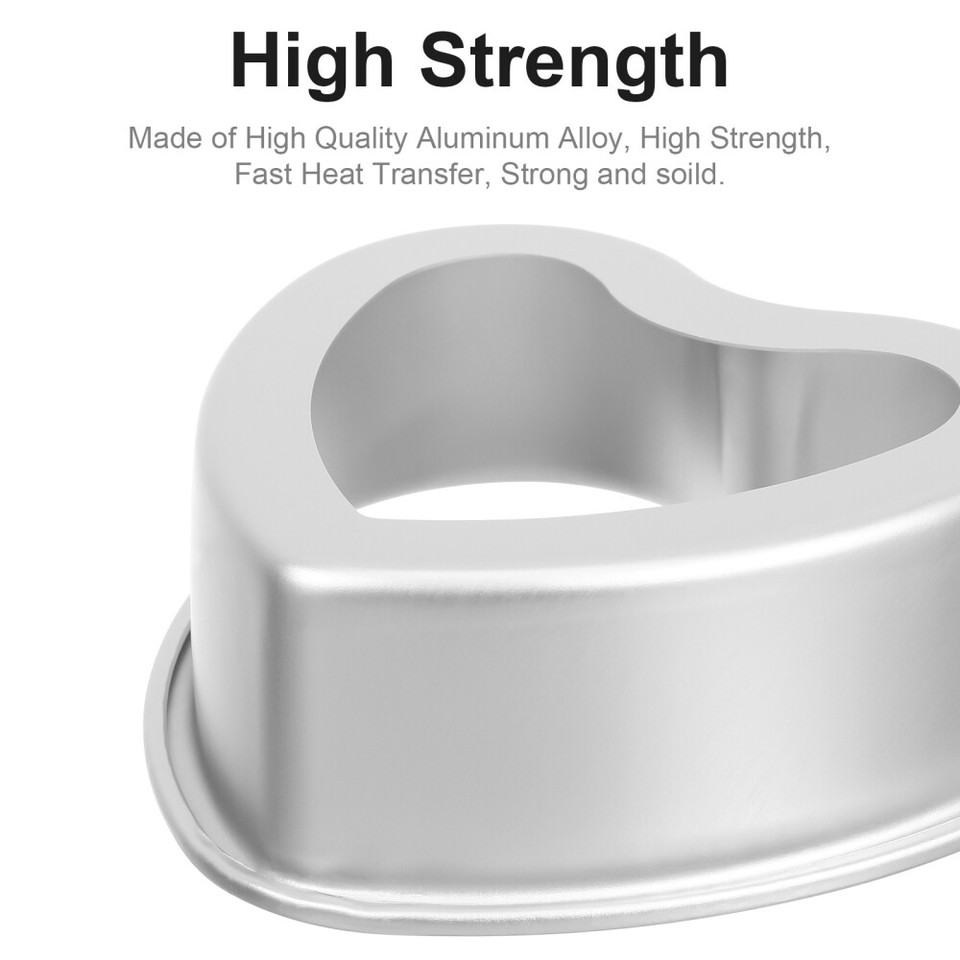 6 Inch Heart Shaped Cake Pan Metal Molds Non Stick Tin Bread Household ...