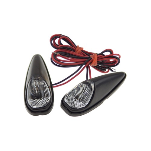 Clear Black Mini Bullet LED Turn Signal Motorcycle Flasher Surface ...