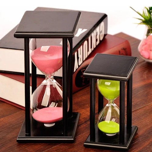 Hourglass 30 Minutes Art Glass Modern Multicolor Medium Free Stand ...