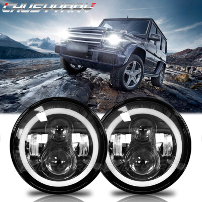7 inch Led Headlights For 2002 2003 2004 2005 2006 Mercedes Benz G500 ...