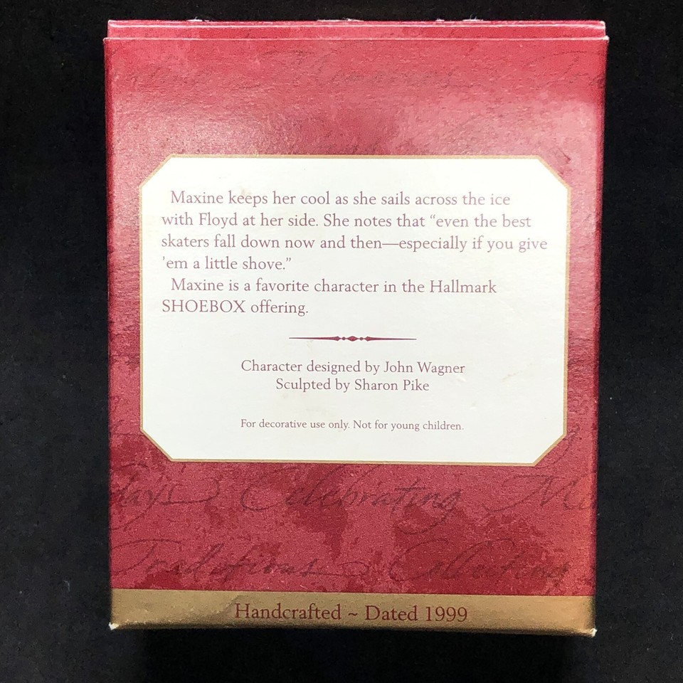 1999 Hallmark Maxine On Thin Ice Ornament Maxine With Floyd The Dog | eBay