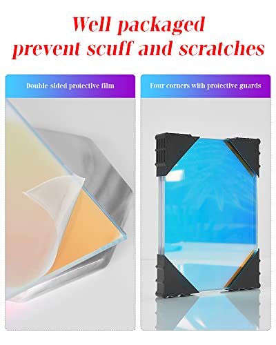 5 Pack Iridescent Acrylic Sheets Translucent Plexiglass Sheet Colored ...