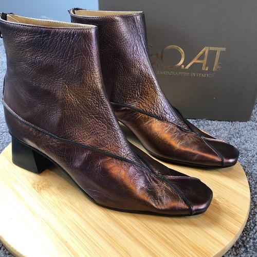 GROSETTO Italian Boots Womens EU39 8.5 Metallic Copper Shoes Unity in ...