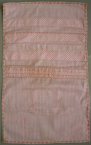 CIRCA 1900 PINK STRIPED MENDING SEWING NEEDLEWORK SAMPLER | eBay