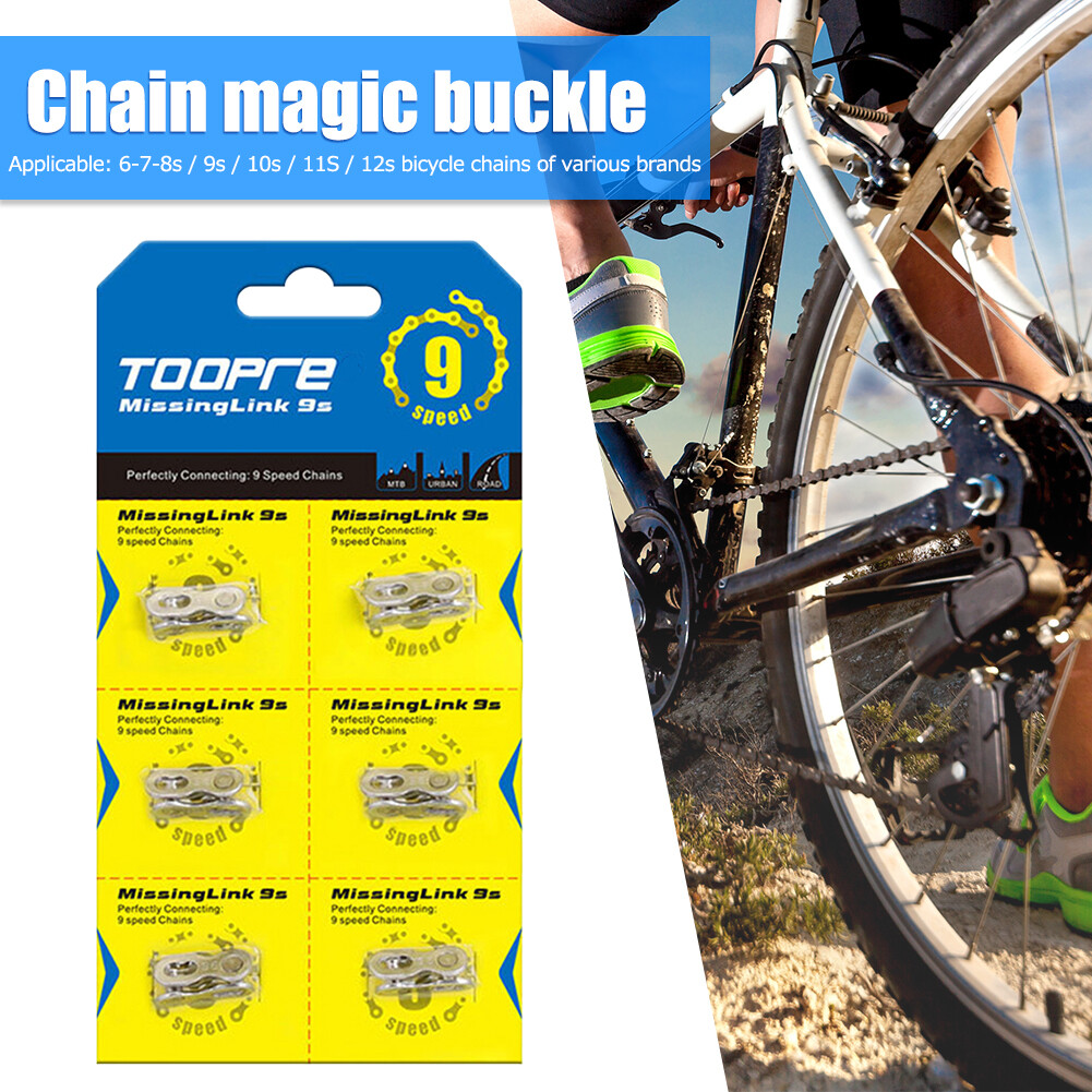 6 Pairs Bicycle Chain Link Connector MTB Road Bike Quick Master Links ...