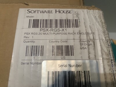 Software House PSX-RGS-X1 2U Multi-Purpose Rack Enclosure w/ Slike ...