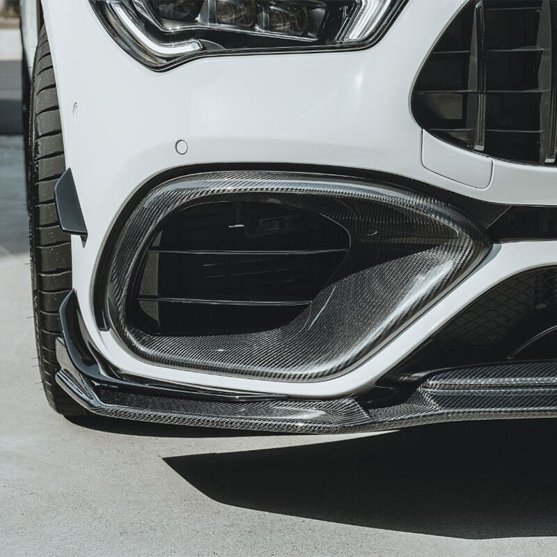 REAL CARBON Front Bumper Fog Air Vent Trim For Benz W118 C118 CLA45 ...