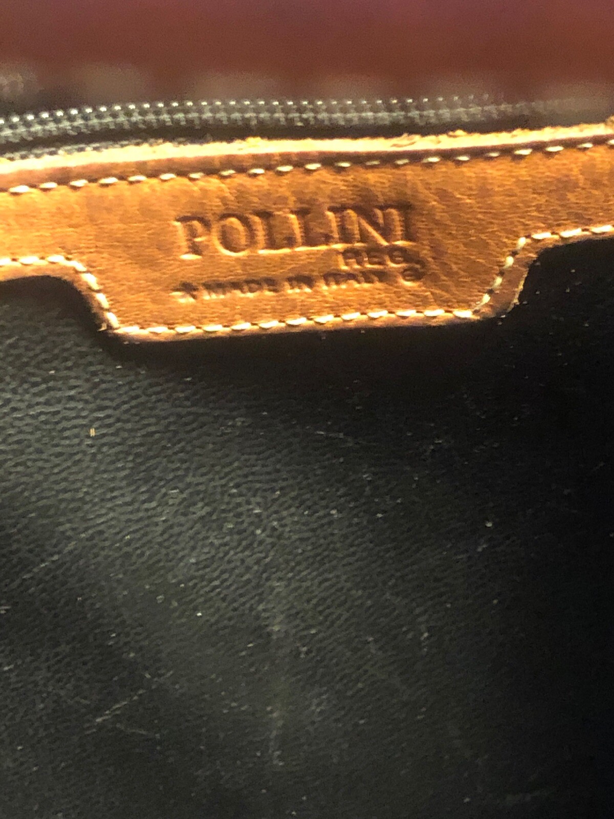 Vintage Pollini Italian handbag Black Leather Trim Gold Buckles Logo ...