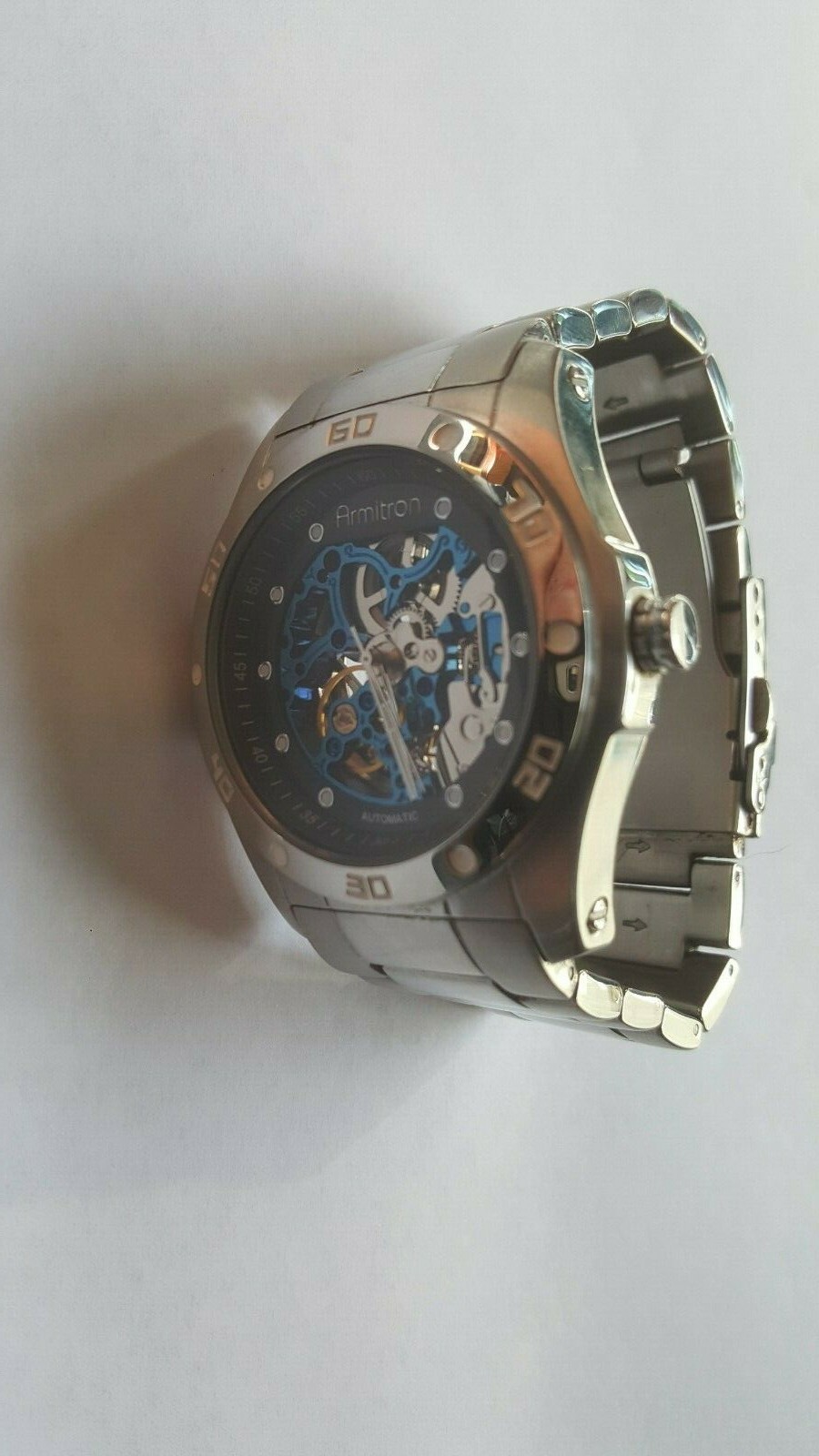 ARMITRON Skeleton Watch Automatic Self Winding 21Jewels Stainless Case ...